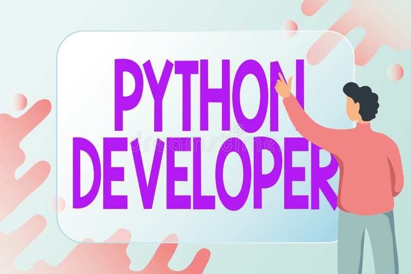 Text Showing Inspiration Python Developer. Word for Responsible for Writing Serverside Web ...