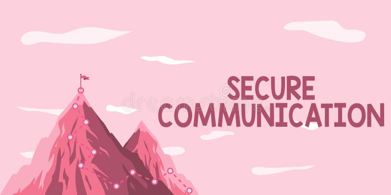 Text Caption Presenting Secure Communication. Business Showcase ...
