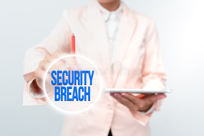 Text Sign Showing Security Breach. Business Concept Any Incident that ... Text Sign Showing Security Breach. Business Concept Any Incident that ...