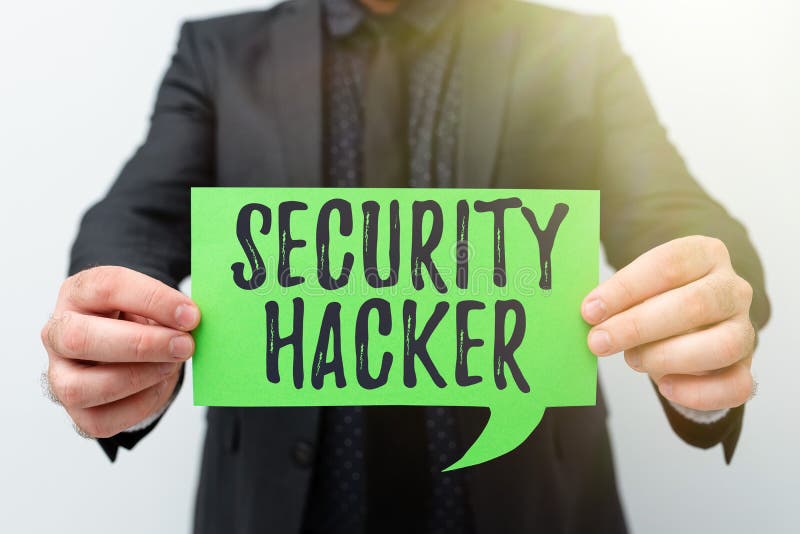 Text Showing Inspiration Security Hacker. Business Concept Someone Who ...