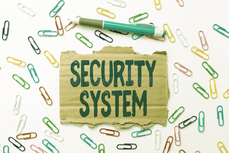 Text Showing Inspiration Security System. Conceptual Photo System ...
