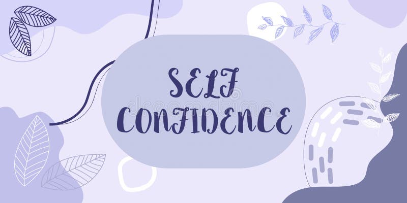Text Showing Inspiration Self Confidence. Word Written on a Feeling of ...