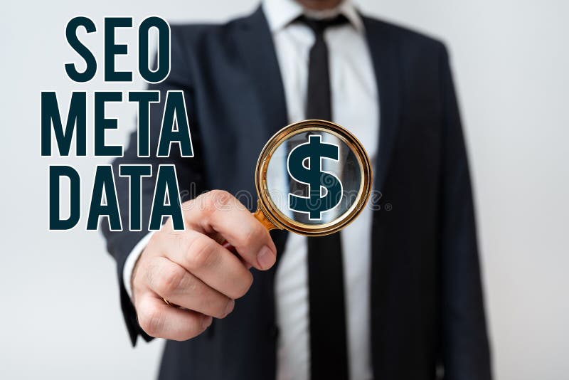 Text Sign Showing Seo Meta Data. Conceptual Photo Search Engine ...