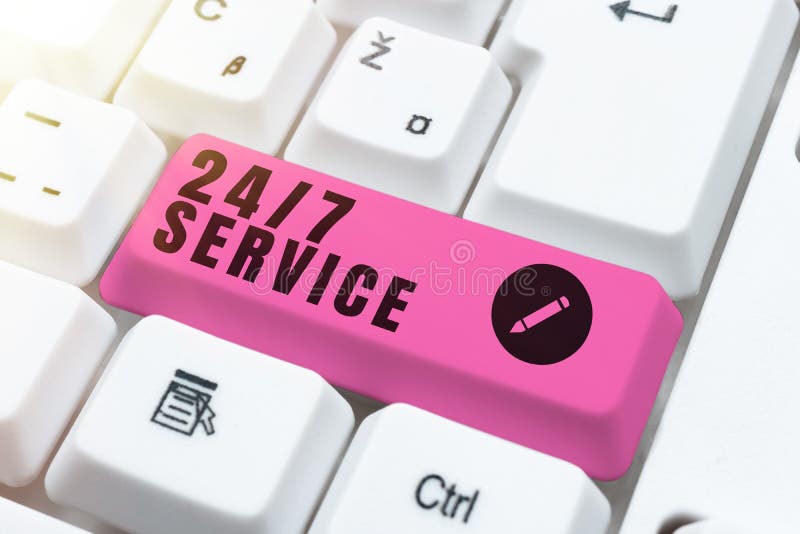Text Showing Inspiration 24 7 Service. Word Written on always Available ...