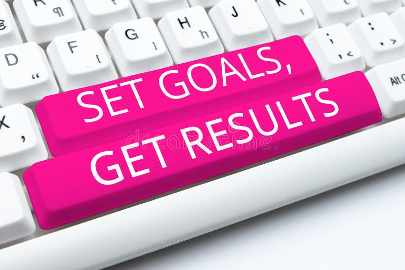 Text Showing Inspiration Set Goals, Get Results. Business Showcase ... Text Showing Inspiration Set Goals, Get Results. Business Showcase ...