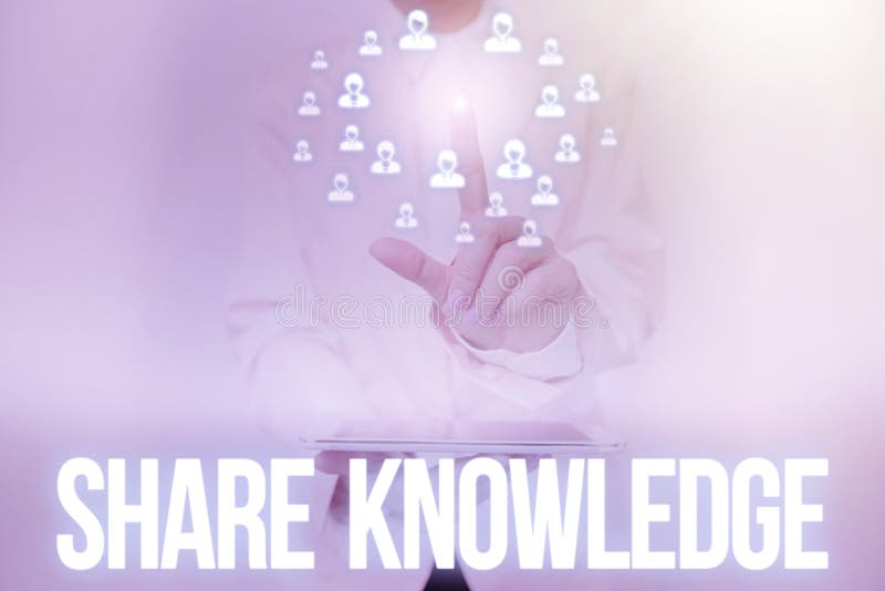 Text Sign Showing Share Knowledge. Business Overview Teaching Others ...