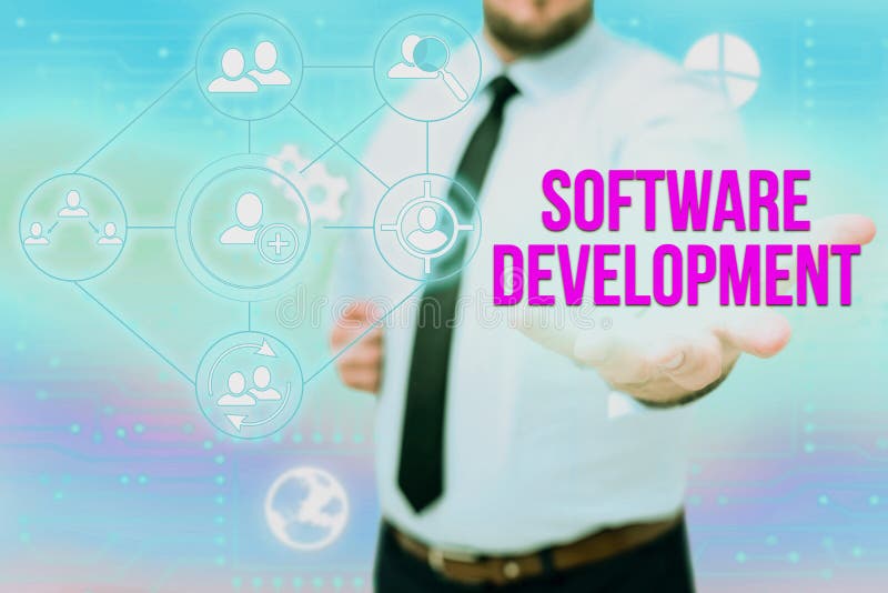 Text Sign Showing Software Development. Conceptual Photo Software is ...