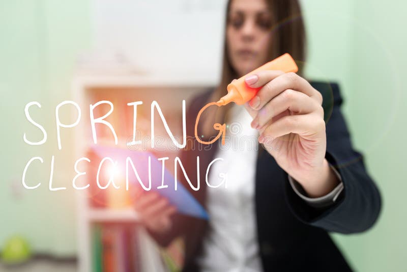 Text Showing Inspiration Spring Cleaning. Word for Practice of ...