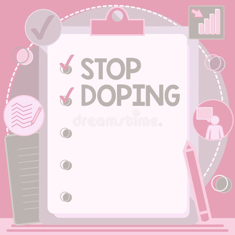 Text Showing Inspiration Stop Doping. Internet Concept Quit the Use of ...