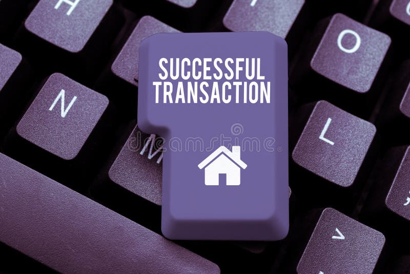 Conceptual Caption Successful Transaction. Business Showcase Generate ...