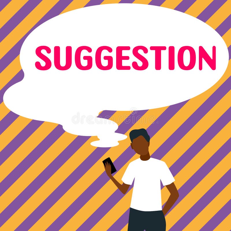 Text Showing Inspiration Suggestion. Internet Concept the Process of ...