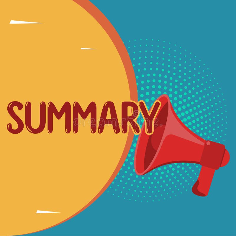 Conceptual Caption Summary. Word Written on Brief Statement Abstract ...