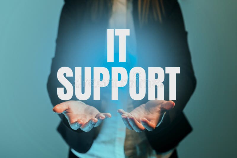 Text Caption Presenting it Support. Concept Meaning Lending Help about ...