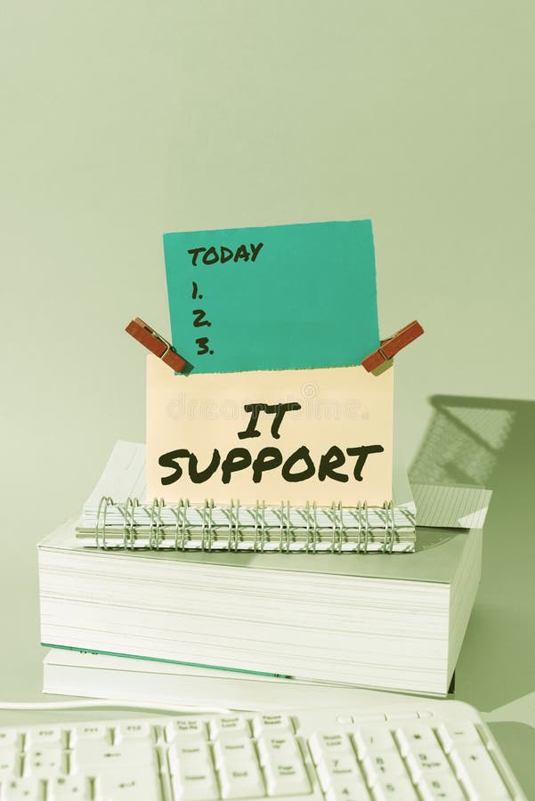 Text Showing Inspiration it Support. Word Written on Lending Help about ...