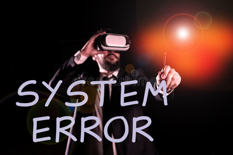 Text Showing Inspiration System Error. Business Overview Technological ...