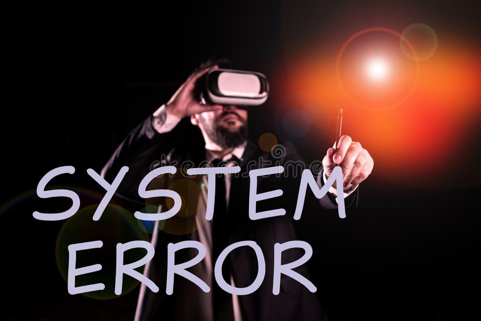 Text Showing Inspiration System Error. Business Overview Technological ...