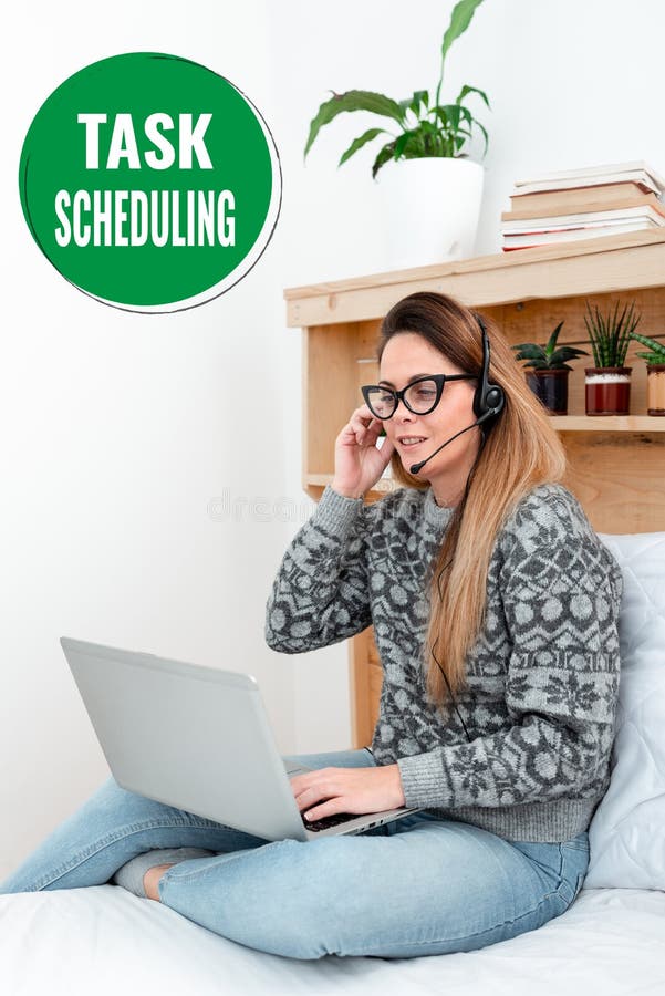 Text Showing Inspiration Task Scheduling. Business Approach the ...