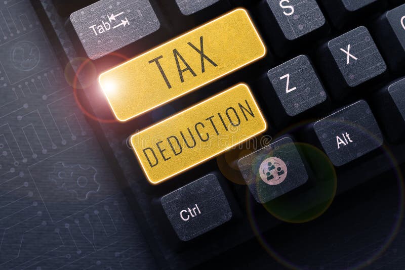 Text Showing Inspiration Tax Deduction. Word for Amount Subtracted from ... Text Showing Inspiration Tax Deduction. Word for Amount Subtracted from ...