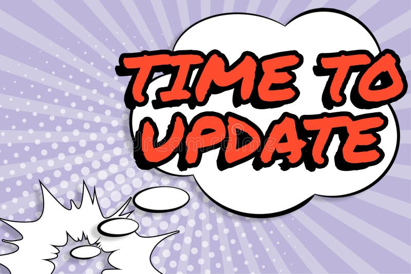 Text Showing Inspiration Time To Update. Word Written on the Latest ... Text Showing Inspiration Time To Update. Word Written on the Latest ...