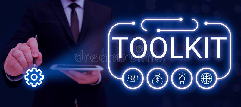 Text Showing Inspiration Toolkit. Conceptual Photo Set of Tools Kept in ...