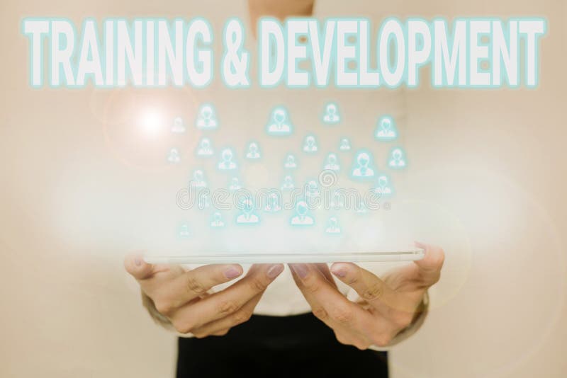 Text Sign Showing Training and Development. Business Showcase Organize ...