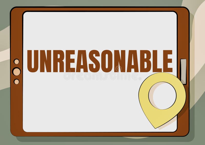 Handwriting Text Unreasonable. Business Concept Beyond the Limits of ...