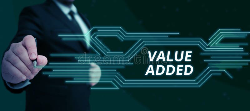 Text Showing Inspiration Value Added. Concept Meaning the Extra Value ...