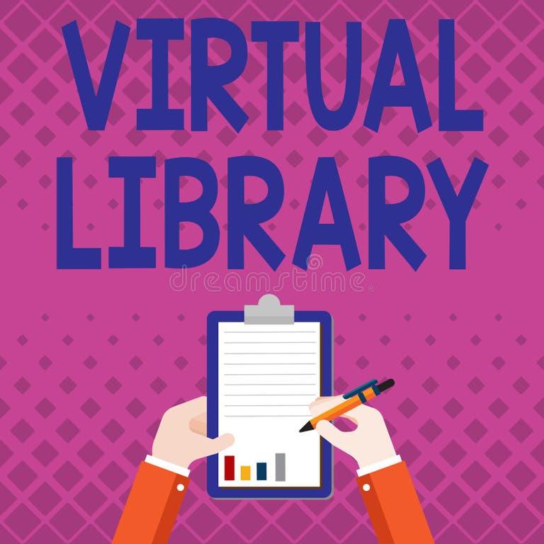 Text Showing Inspiration Virtual Library. Internet Concept Collection ...