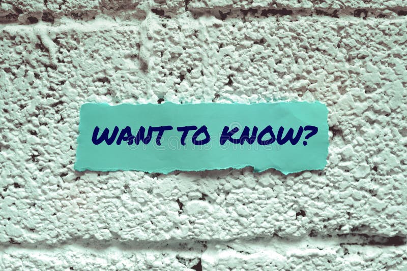 Conceptual Display Want To Know Question. Business Showcase Request for ...