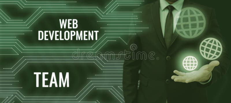 Text Showing Inspiration Web Development Team. Business Concept in ...