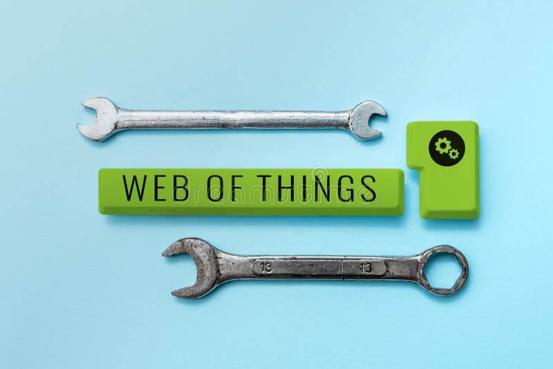 Text Showing Inspiration Web of Things. Business Showcase Internet ...
