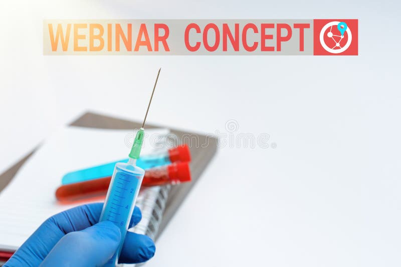 Text Caption Presenting Webinar Concept. Business Showcase Workshop or ...