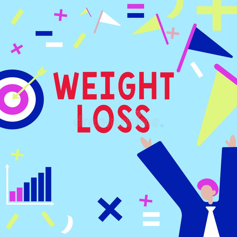 Text Caption Presenting Weight Loss. Concept Meaning Decrease in Body ...