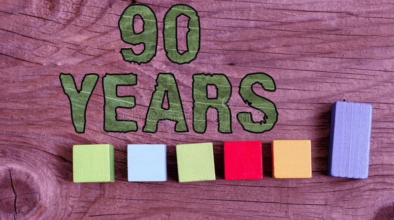 Text Showing Inspiration 90 Years. Business Concept Remembering or ...