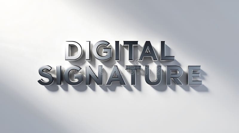 Modern Digital Signature Concept Displayed with a Sleek Shadow Effect ...