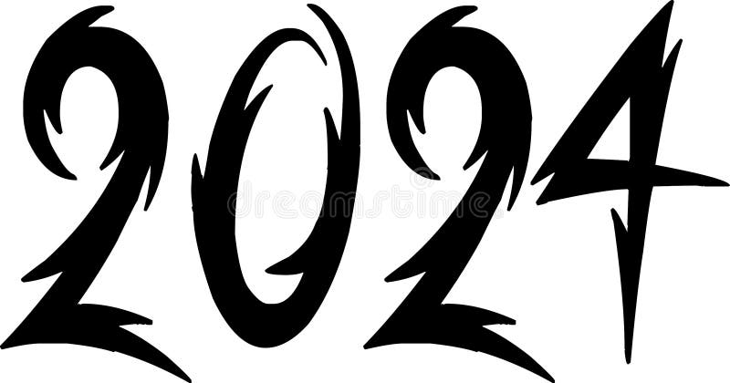 2024 Text Sign Illustration Stock Vector - Illustration of abstract ...