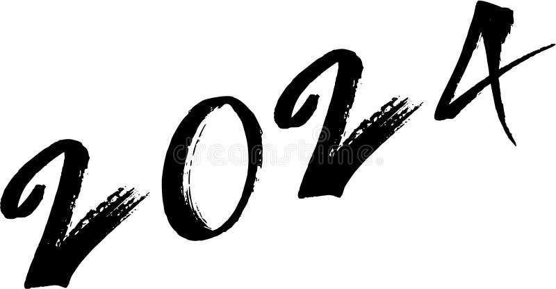 2024 Text Sign Illustration Stock Illustration - Illustration of paper ...