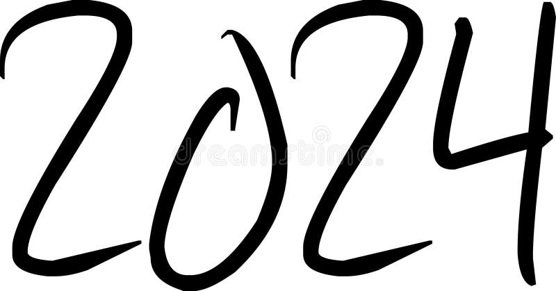 2024 Text Sign Illustration Stock Vector - Illustration of abstract ...