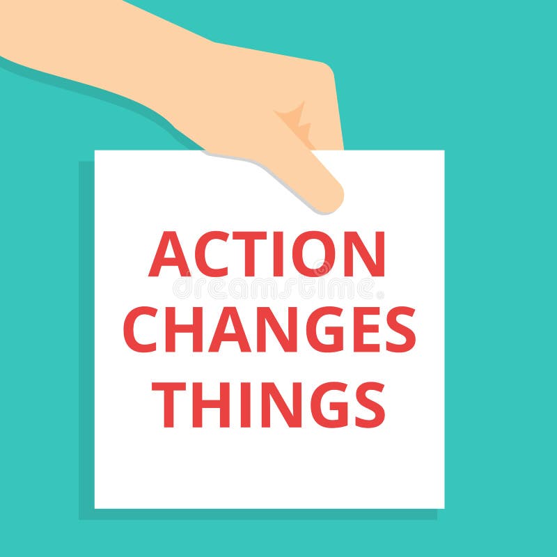 Text Sign Showing Action Changes Things Stock Illustration ...