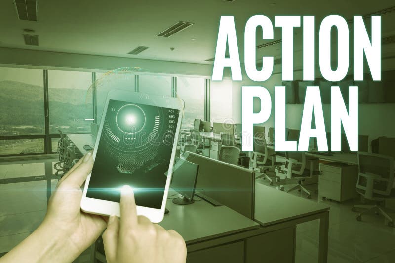Text Sign Showing Action Plan. Concept Meaning Proposed Strategy or ...