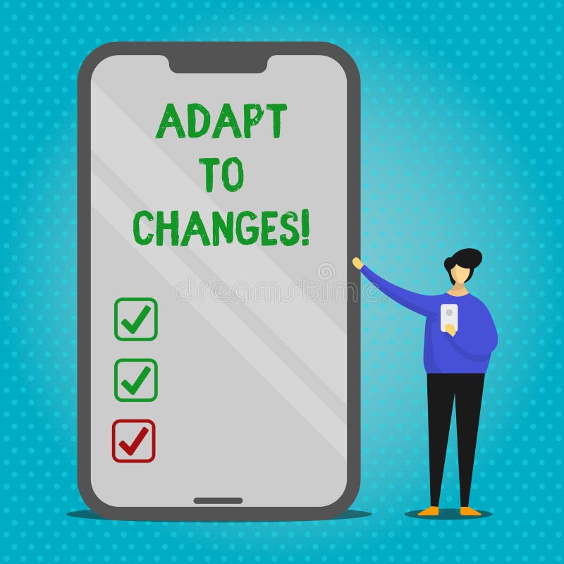 Text Sign Showing Adapt To Changes. Conceptual Photo Innovative Changes ...