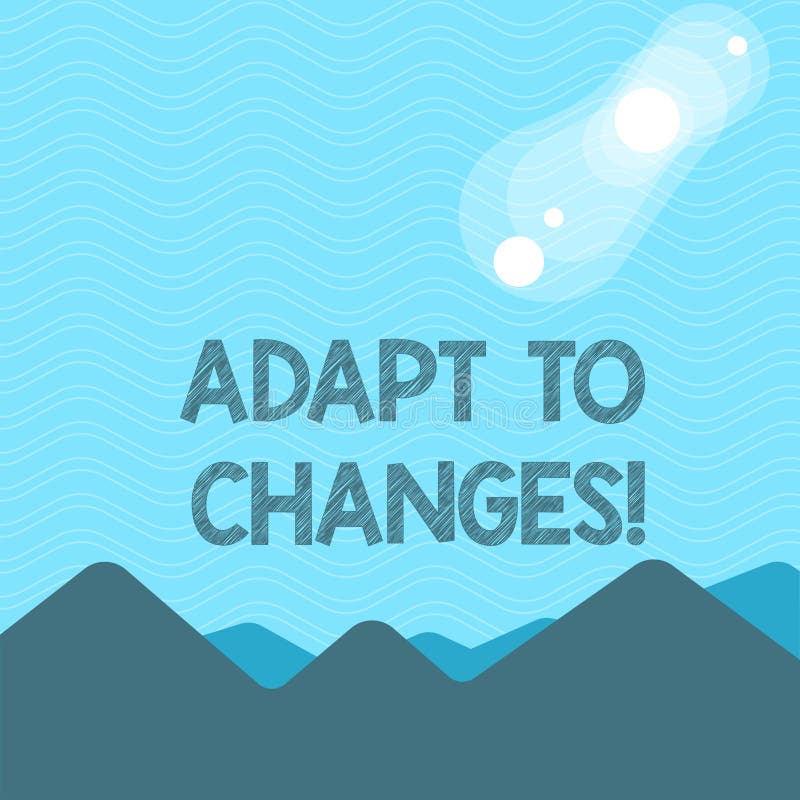 Text Sign Showing Adapt To Changes. Conceptual Photo Innovative Changes ... Text Sign Showing Adapt To Changes. Conceptual Photo Innovative Changes ...