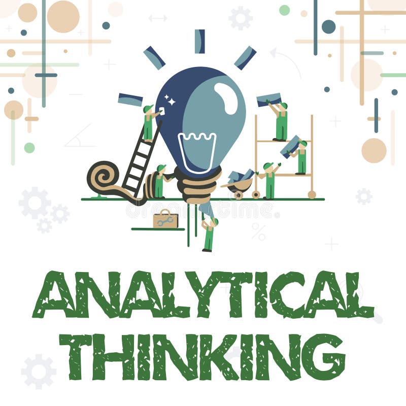 Text Sign Showing Analytical Thinking. Business Concept Break Down ...