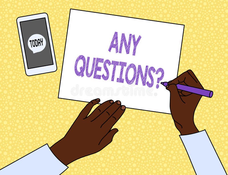Text Sign Showing Any Questions Question. Conceptual Photo You Say ... Text Sign Showing Any Questions Question. Conceptual Photo You Say ...