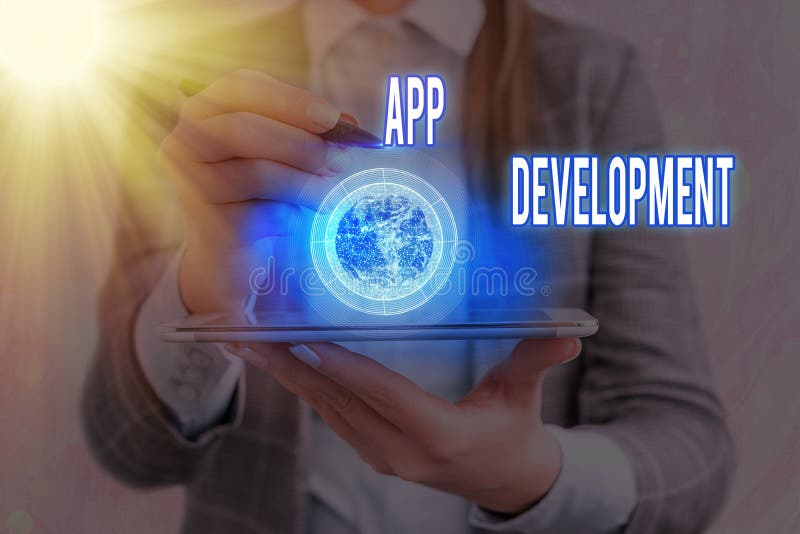Text Sign Showing App Development. Conceptual Photo Development ...