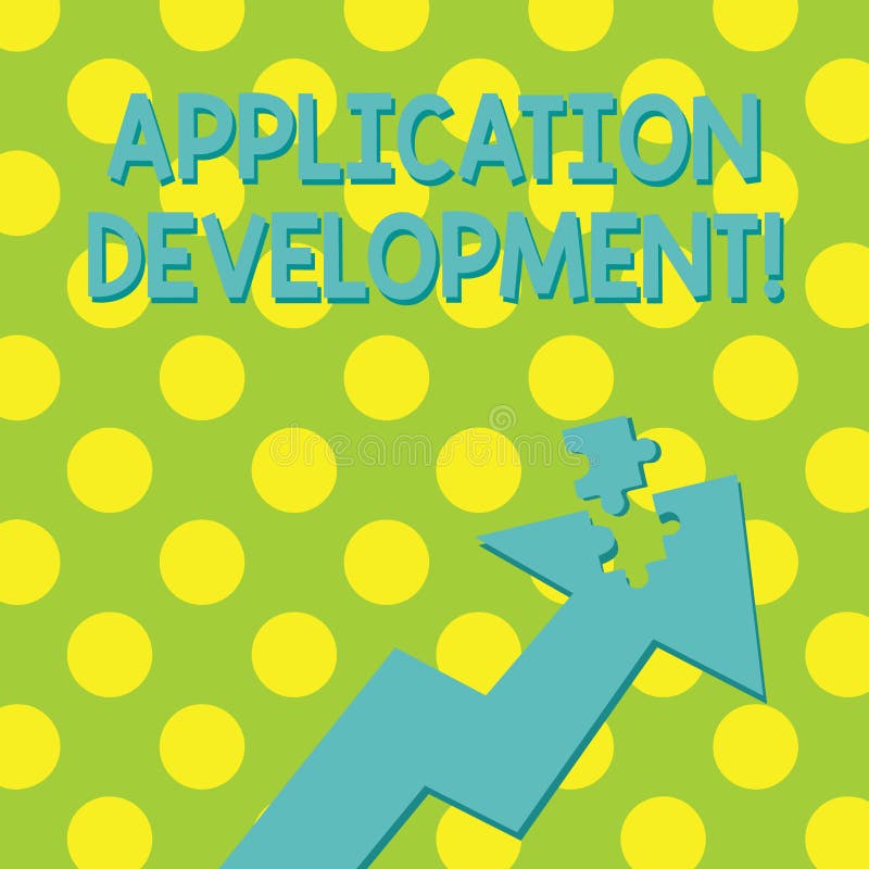 Text Sign Showing Application Development. Conceptual Photo Process of ...