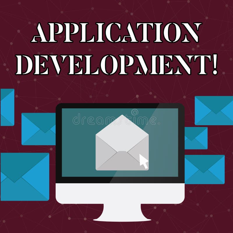 Text Sign Showing Application Development. Conceptual Photo Process of ...