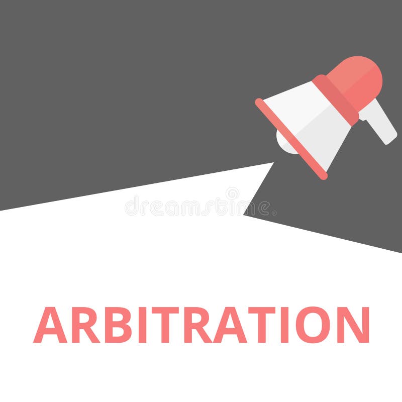 Text Sign Showing Arbitration Stock Illustration - Illustration of ...