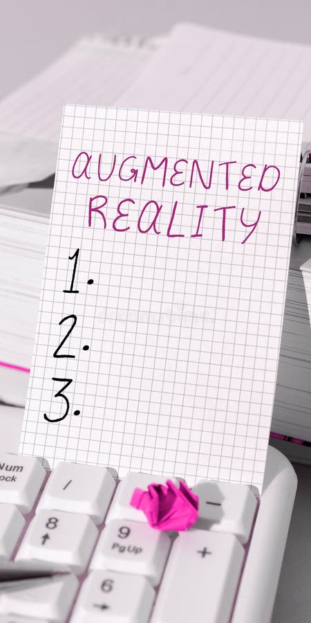 Text Sign Showing Augmented Reality. Business Approach Technology that ... Text Sign Showing Augmented Reality. Business Approach Technology that ...