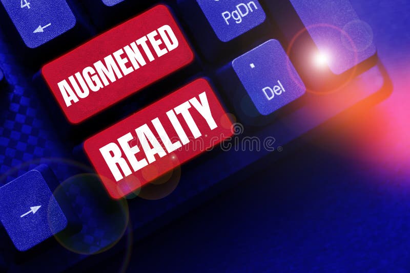 Text Sign Showing Augmented Reality. Business Showcase Technology that ... Text Sign Showing Augmented Reality. Business Showcase Technology that ...
